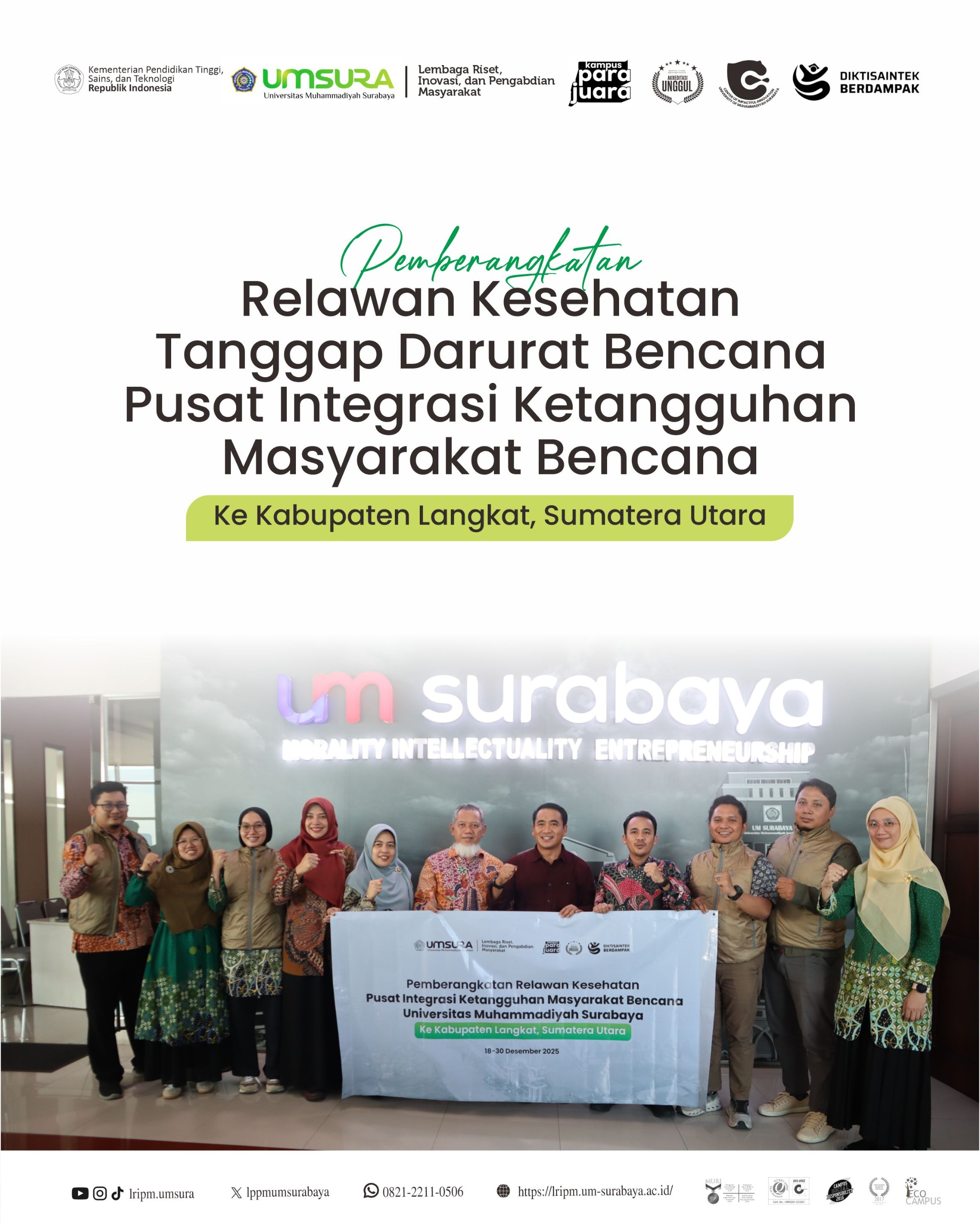 UMSURA Berangkatkan Relawan Kesehatan Tanggap Darurat Bencana ke ...